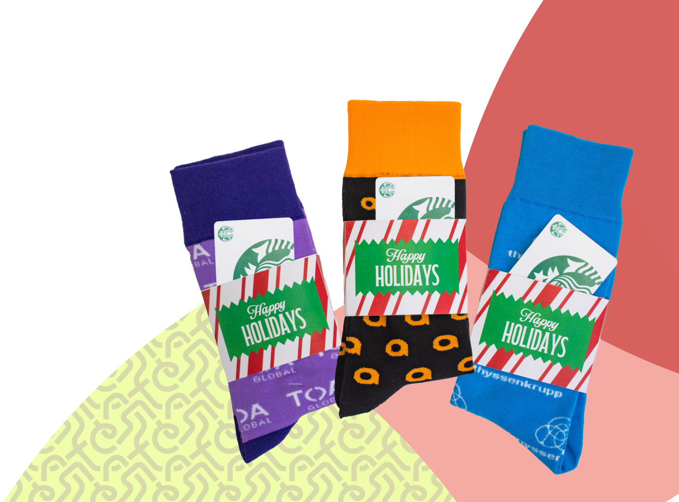 Holiday Gift Bundle: Custom Socks & Starbucks Gift Cards