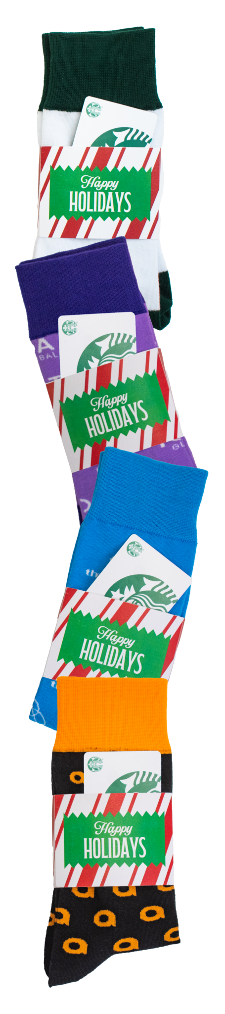 Holiday Gift Bundle: Custom Socks & Starbucks Gift Cards